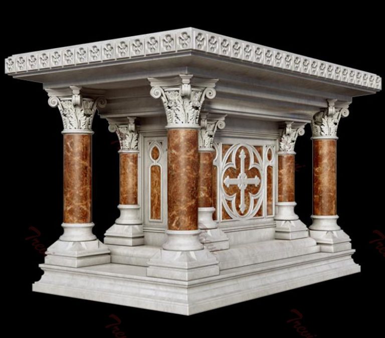Buy modern luxury marble altar table designs for church decoration from ...