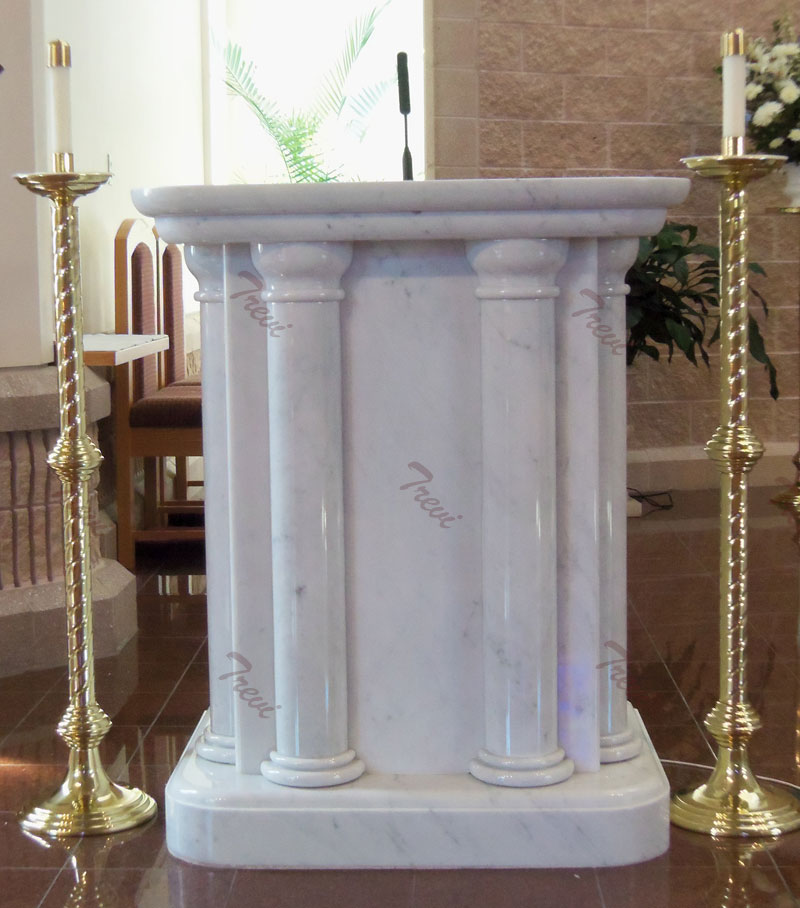 Buy used lecterns and pulpit catholic church furniture white marble ...