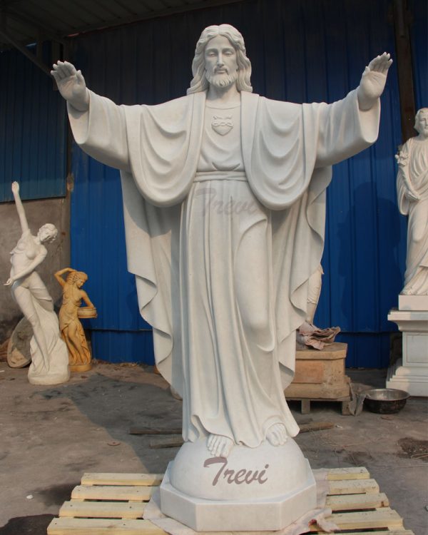 Outdoor religious garden statues life size sacred heart of jesus statue ...
